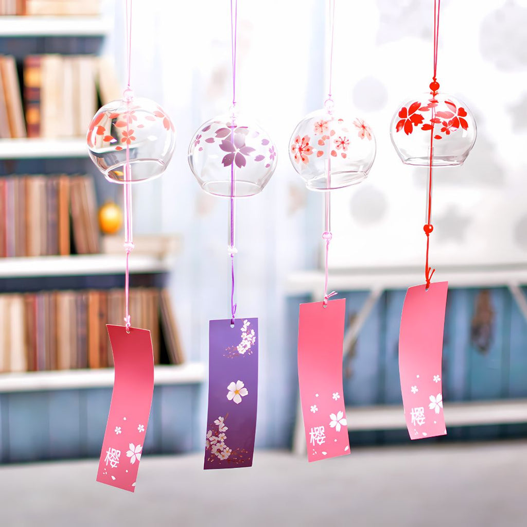 Glass Hanging Wind Chime | Cherry Blossom Blessing Bell – Geekmonkey