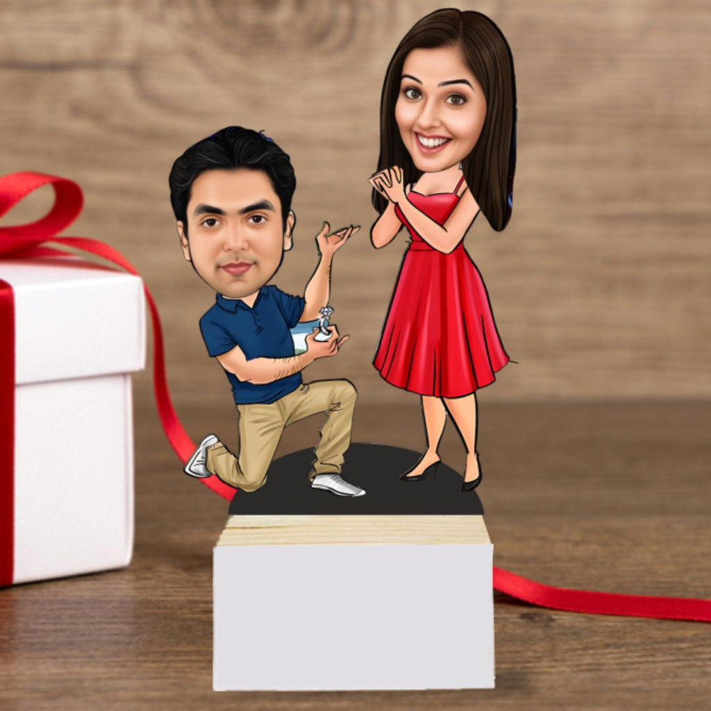 Personalized Couple BobbleHead Caricature | 2D Bobblehead for Couples – Geekmonkey