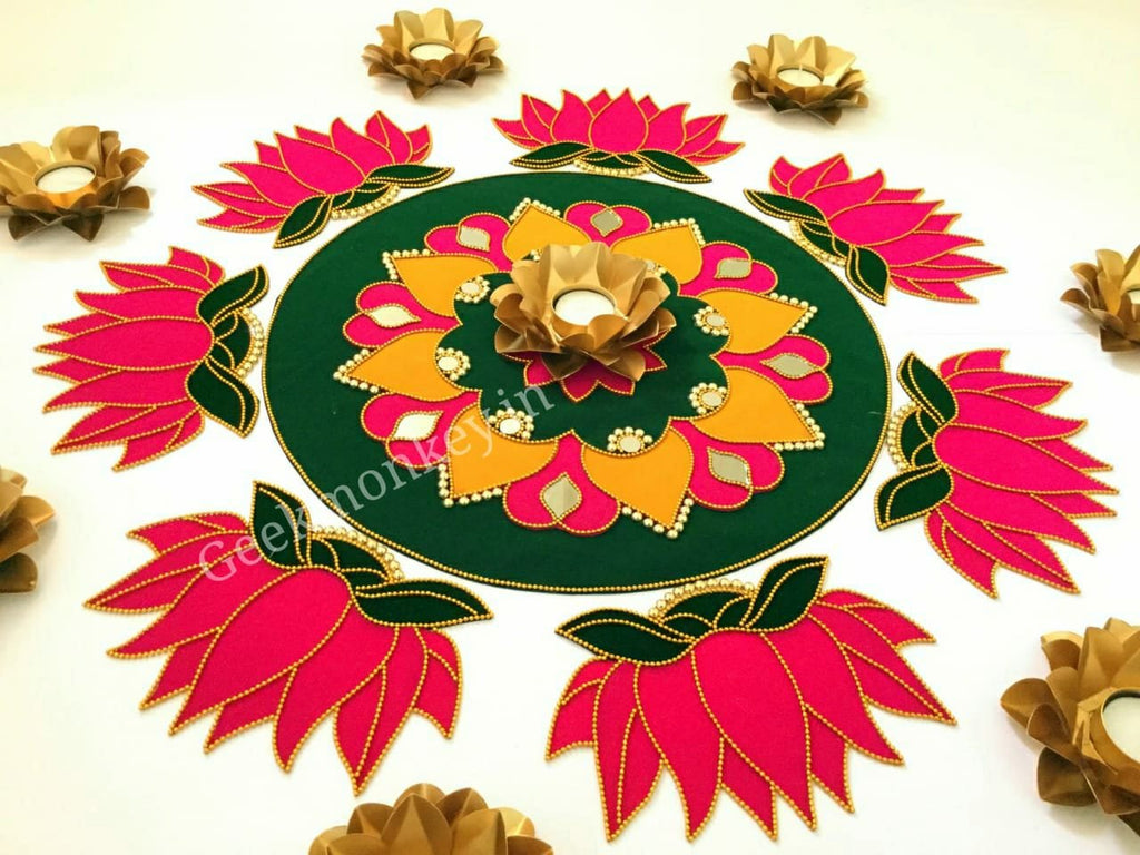 Luminous Lotus Rangoli – Geekmonkey
