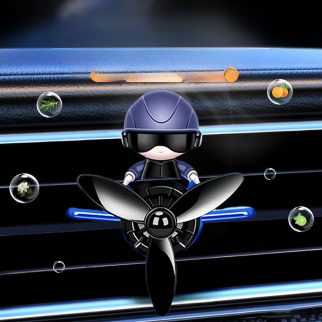 Cute Pilot Car Vent Perfume – Propeller Air Freshener Clip – Geekmonkey
