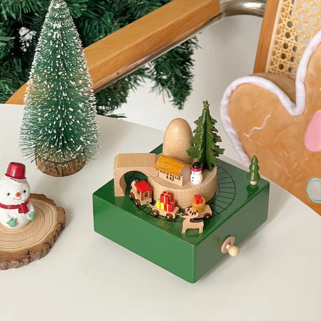 Christmas Train Music Box | Mountain Tunnel and Train Music Box ...