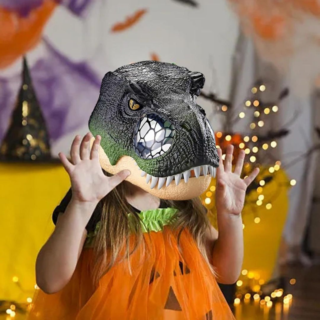 Dinosaur Helmet with Moveable Jaw | Realistic Tyrannosaurus Rex Cospla ...