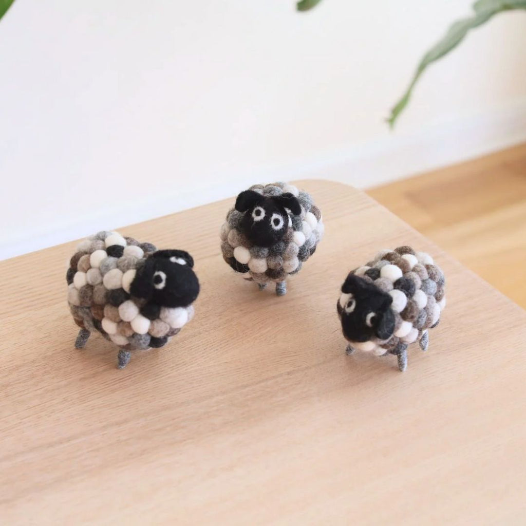 Handmade Woollen Sheep Toy | Felt Ball PomPom Sheep – Geekmonkey