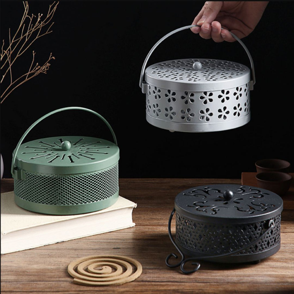 Aesthetic Mosquito Coil Holder | Metal Tray for Safe Coil Burning ...