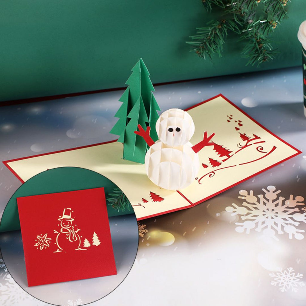 Winter Glory Greeting Card | 3D SnowMan Greeting Cards [Set of 2 ...