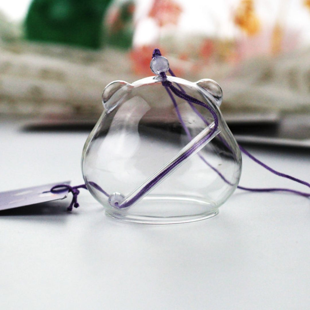 Teddy Bear Wind Chime | Transparent Glass Blessing Bell – Geekmonkey