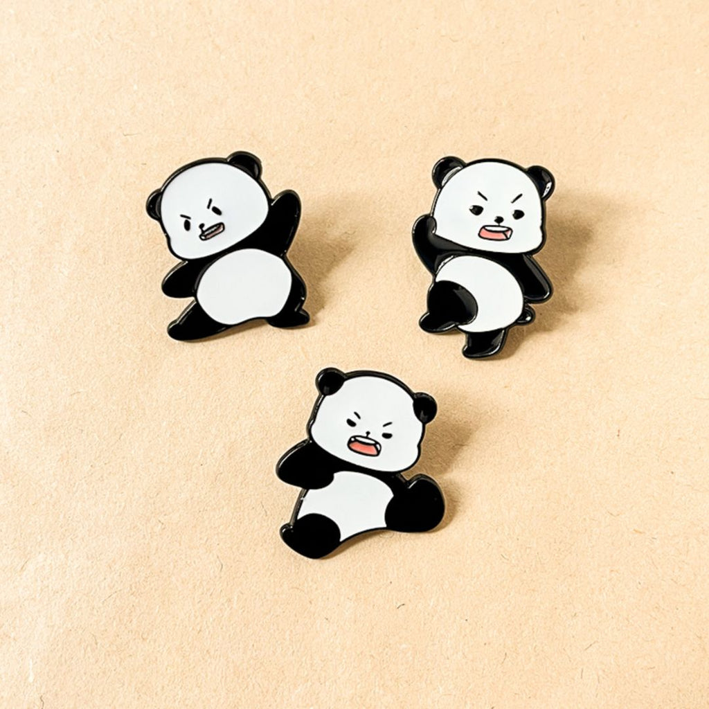 Panda Party Badges | Cute Black and White Lapel Pins (Set of 3 ...