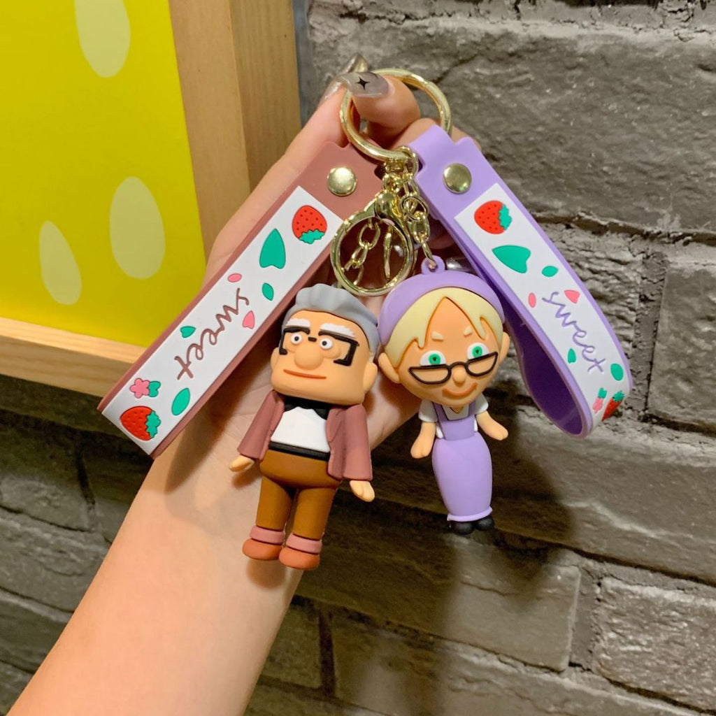 Ellie and Carl Keychain | Up 3D Keychain [Set of 2] – Geekmonkey