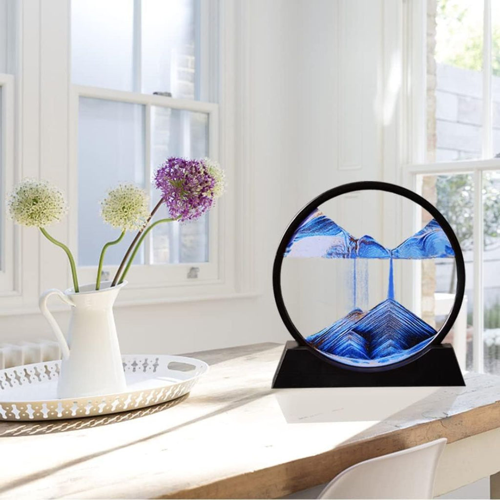 Moving Sand Art Picture | Round Dynamic Sandscape Painting [12 inches ...