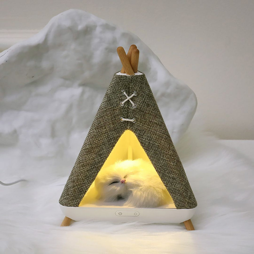 Cat in Camp Lamp | Cute Cat Lamp with Bluetooth Speaker – Geekmonkey