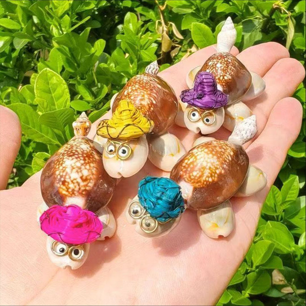 Handmade Seashell Turtle Fridge Magnet – Eco-Friendly Ocean Decor (Set ...