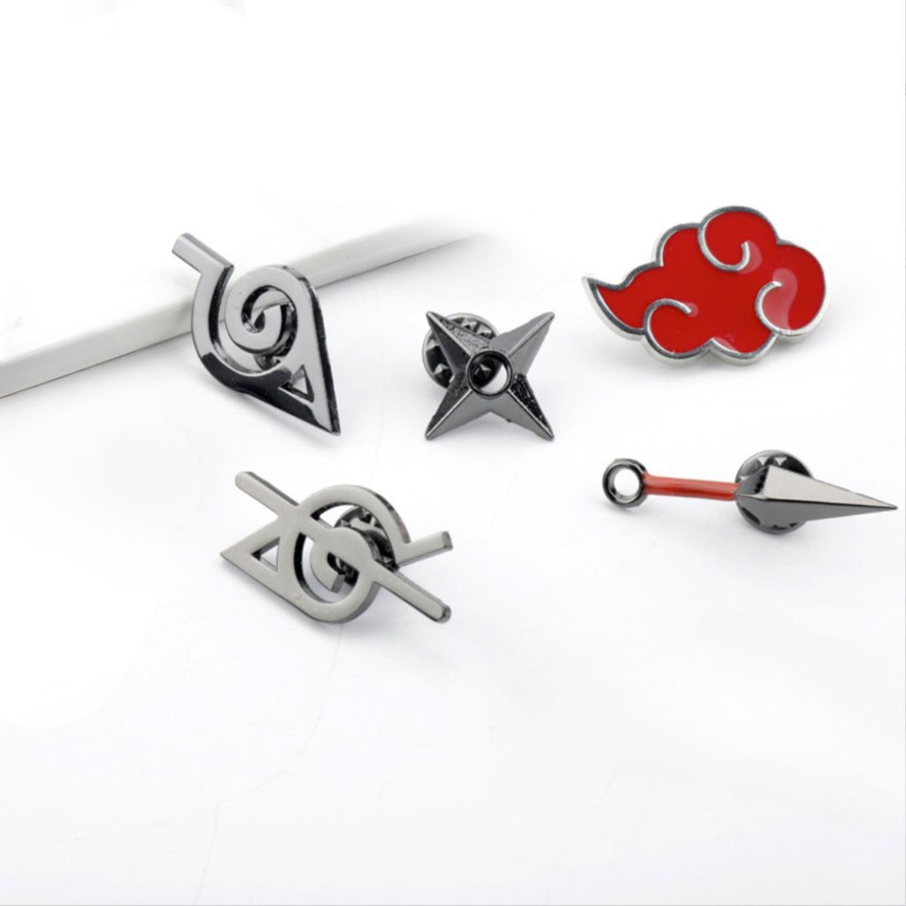 Naruto Metallic Lapel Pins | Pretty Enamel Brooches for Naruto Fans ...