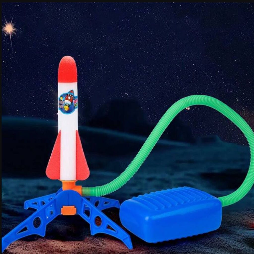 Rocket Air Launcher Toy for Kids – Safe Foam Rocket Outdoor Play Set ...