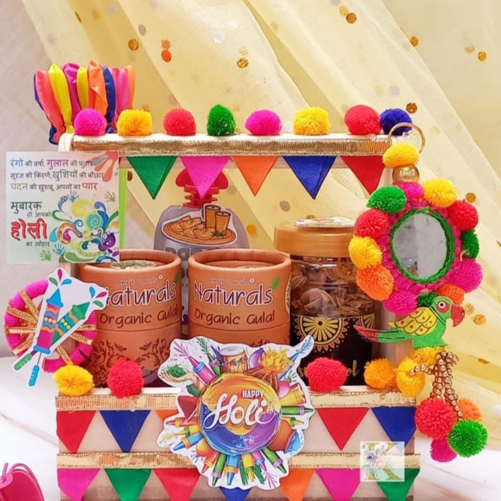 Pine Blossom Holi Delight | Pine Wood Holi Hamper – Geekmonkey