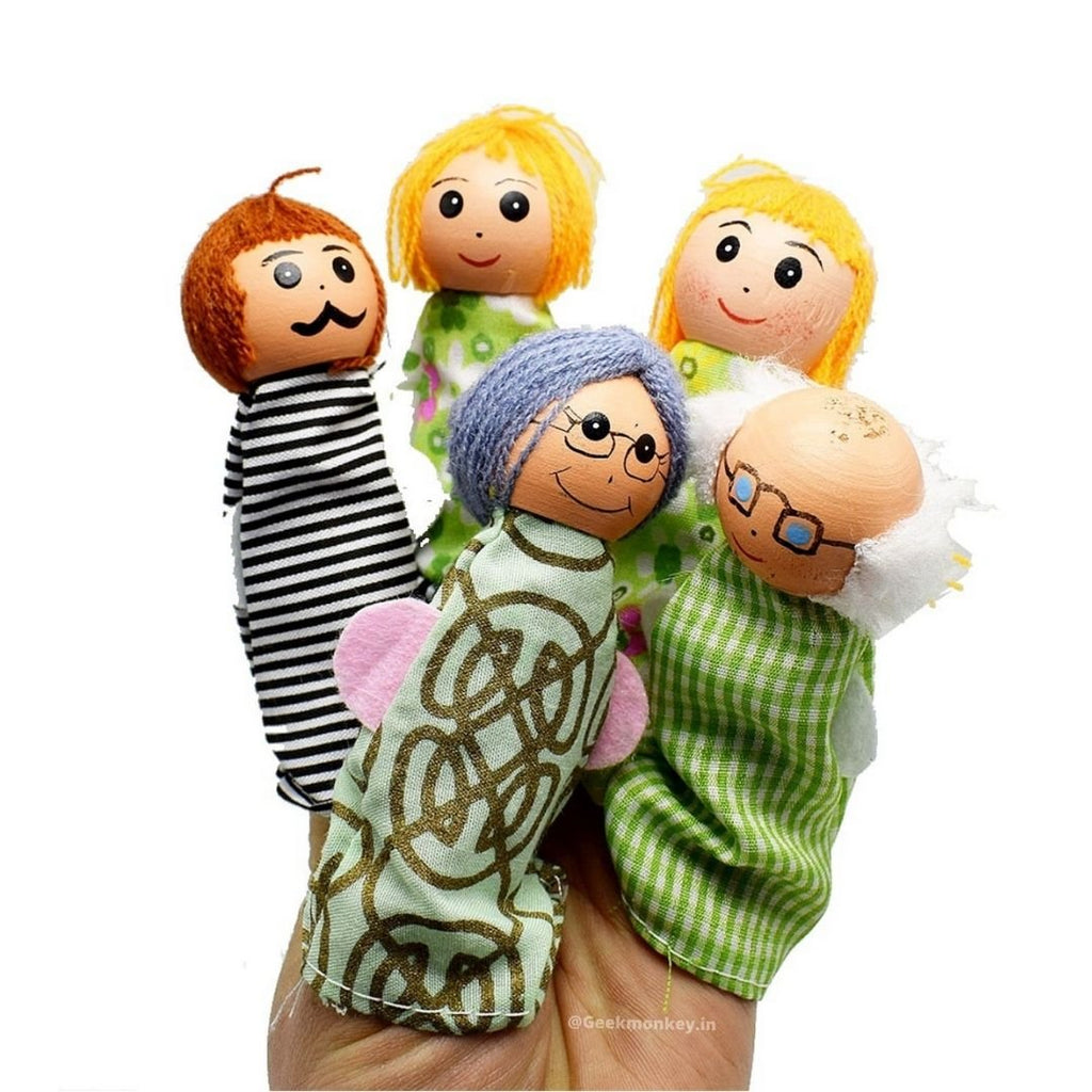 Family Finger Puppets Set - Set of 5 – Geekmonkey
