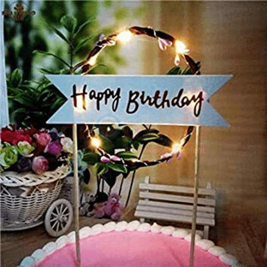 Led Birthday Cake Topper (Round Shape) – Geekmonkey