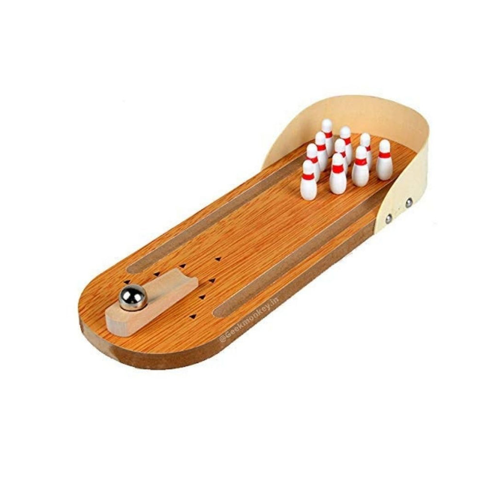 Mini Bowling Game - Indoor Wooden Game – Geekmonkey