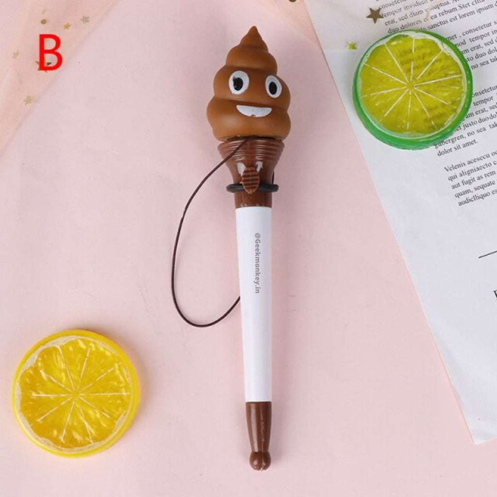 Poo Pop Out Pen - Poppity Poo Pen - Set of 2 – Geekmonkey