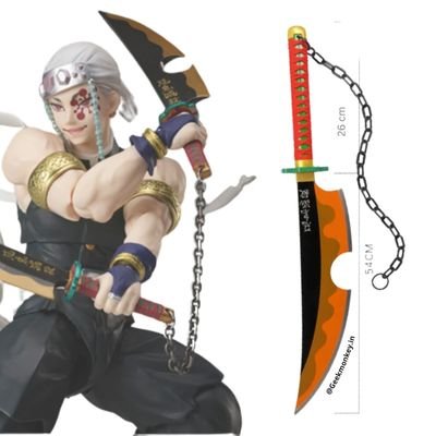 Tengen Uzui Katana with Stand [Demon Slayer: Kimetsu no Yaiba] - Set o ...