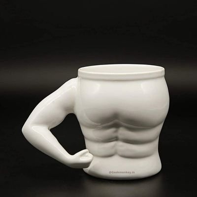 3D Muscle Mug - White – Geekmonkey