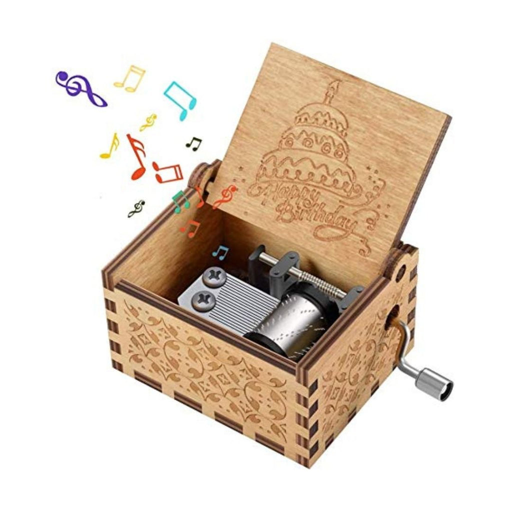 Happy Birthday Music Box - Hand Crank Wood Box – Geekmonkey