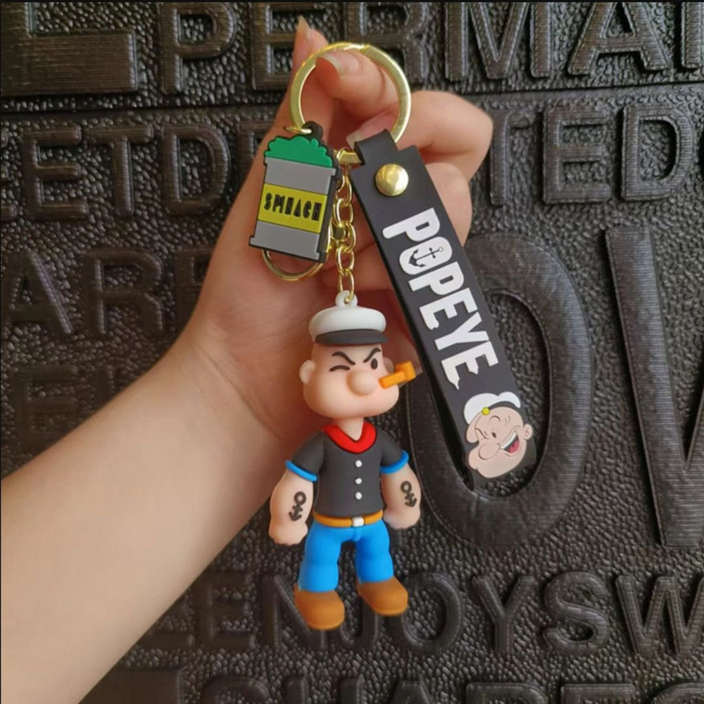 Best Popeye 3D Silicon Keychain With Strap [3D] | Relive 90's Memory ...