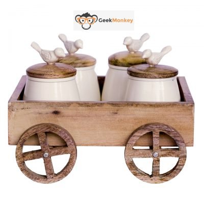 Mini Cart Snack Tray (With Air tight Jars) – Geekmonkey