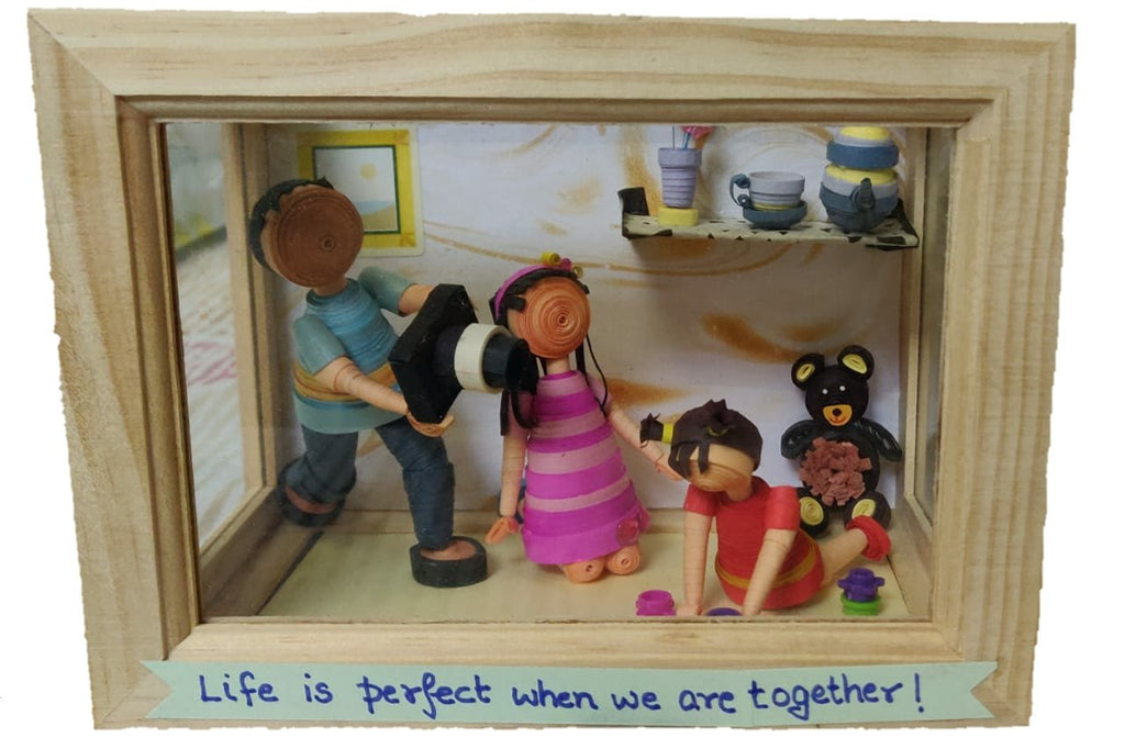 Customized Shadow Box - My Family - Paper Quilled – Geekmonkey