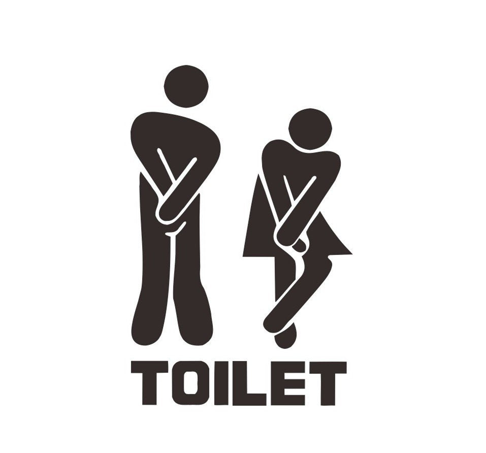 Toilet Entrance Sign - Bathroom Decal – Geekmonkey