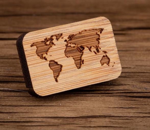 Wonderful World Wooden Pin – Geekmonkey